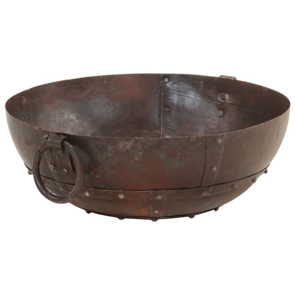 Vatra de foc model rustic, vidaXL, Fier, Φ 40 cm, Maro - eMAG.ro
