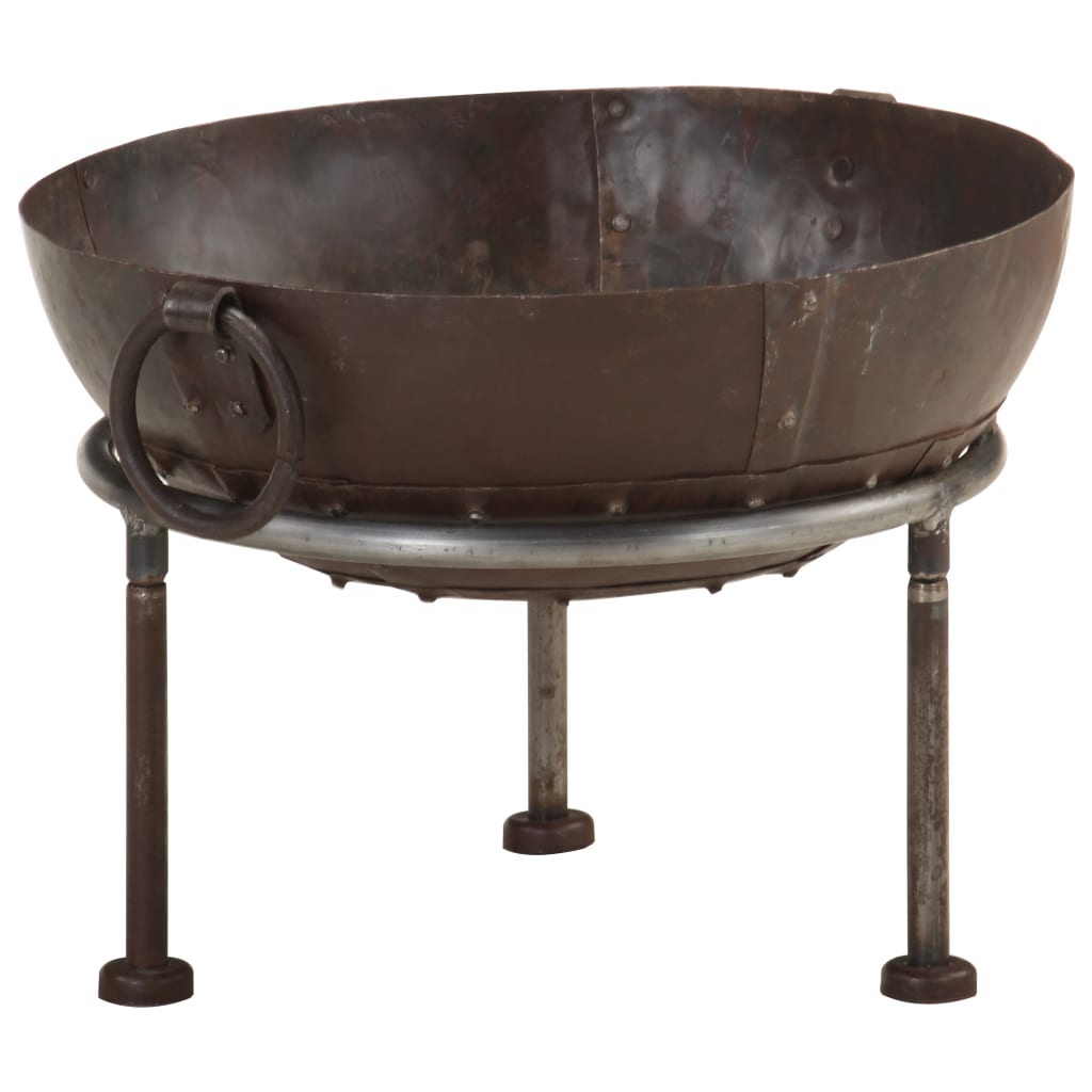 Vatra de foc model rustic, vidaXL, Fier, Φ 40 cm, Maro - eMAG.ro