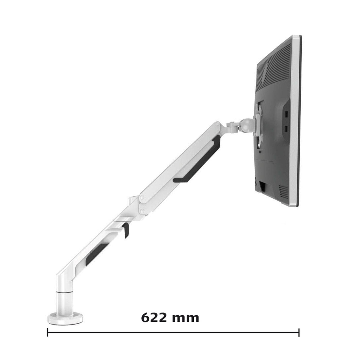 Brat mobil pentru sustinere monitor - DESQ 1720.01 – alb - eMAG.ro