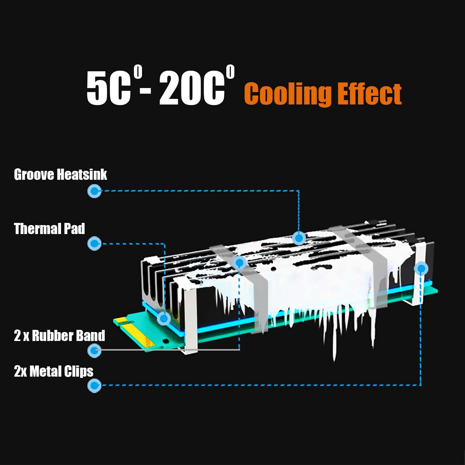 Radiator M.2, 10 mm Grosime, Pentru SSD PCIe 2280 M.2, Negru - eMAG.ro
