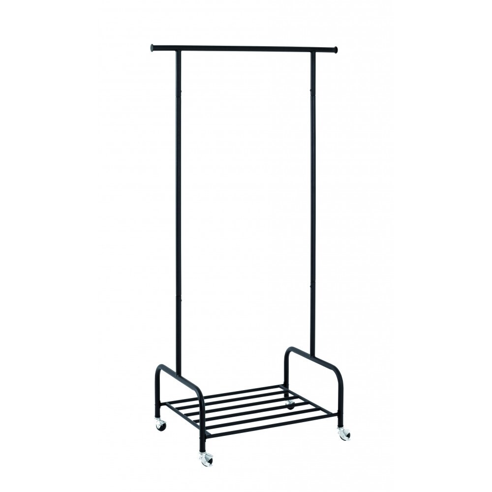 Cuier Selly cu roti, Inox, Inaltime 175 cm, Negru - eMAG.ro