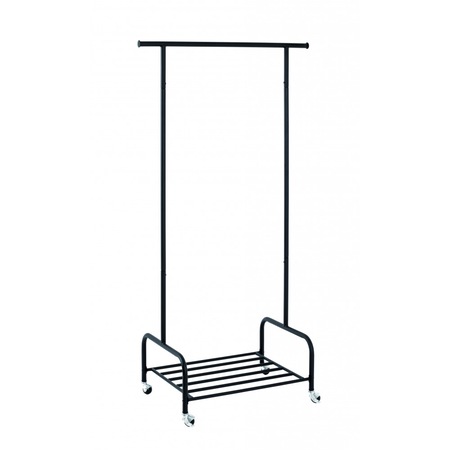 Cuier Selly cu roti, Inox, Inaltime 175 cm, Negru - eMAG.ro