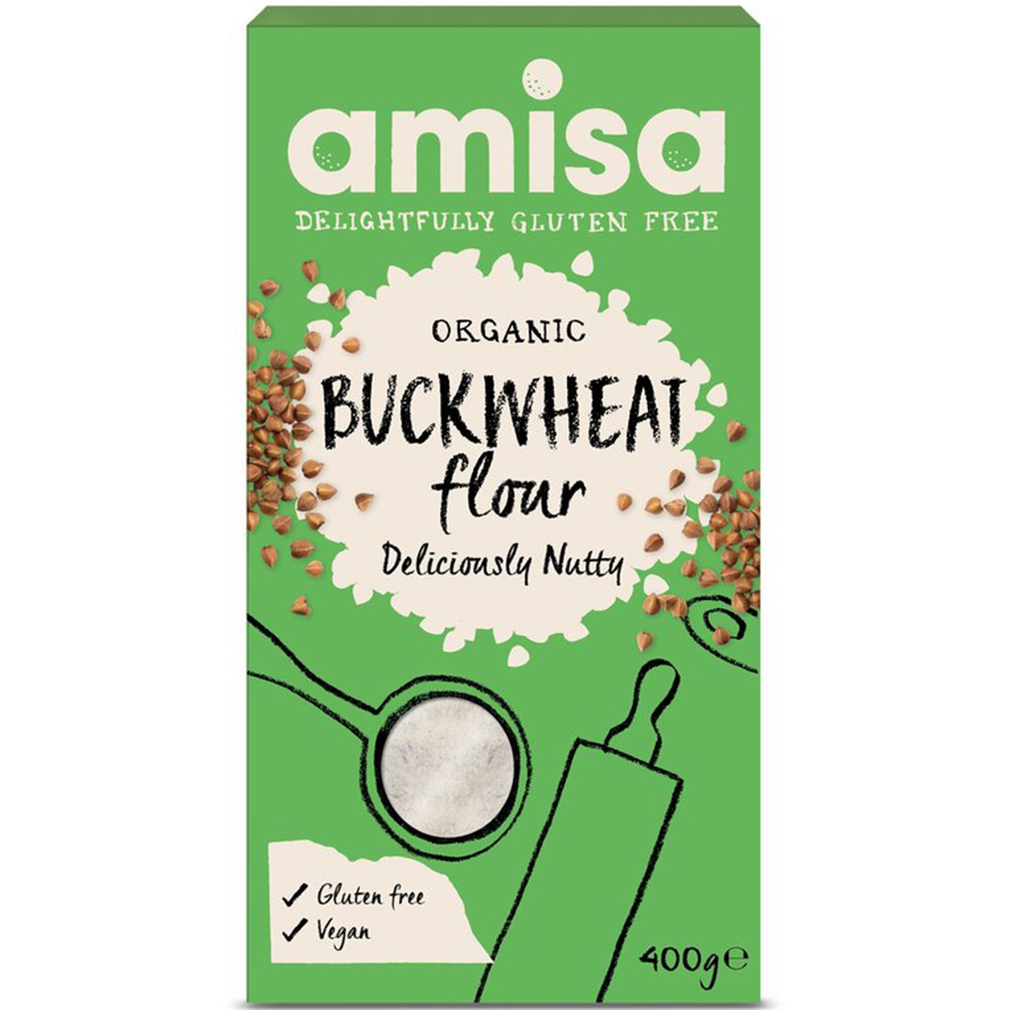 Faina de hrisca bio fara gluten Amisa, 400g - eMAG.ro
