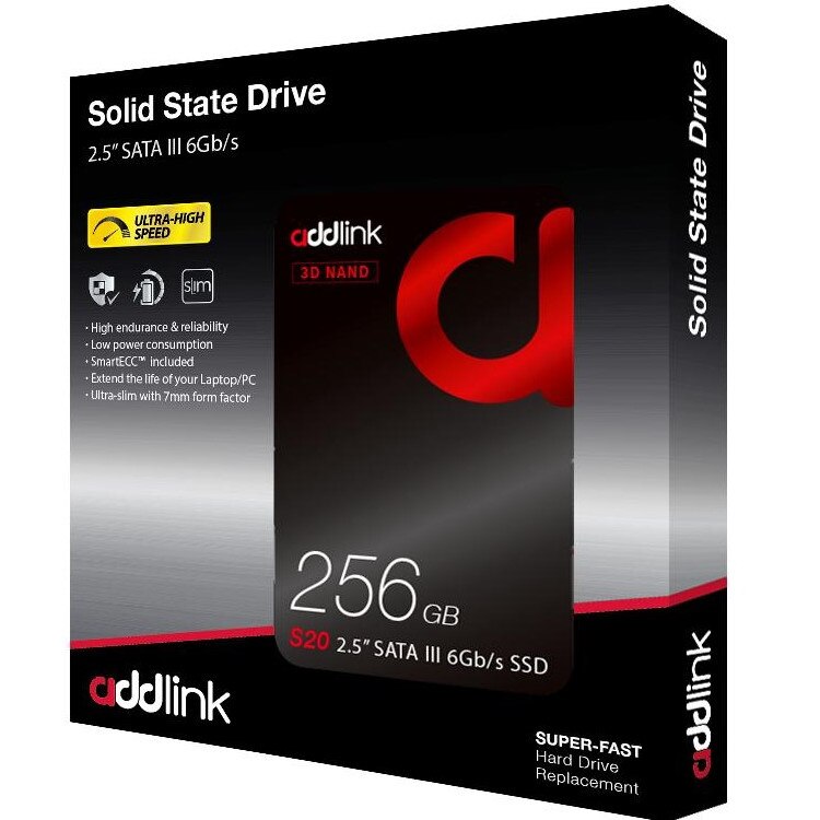 Solid State Drive (SSD) addlink S20, 256GB - eMAG.bg