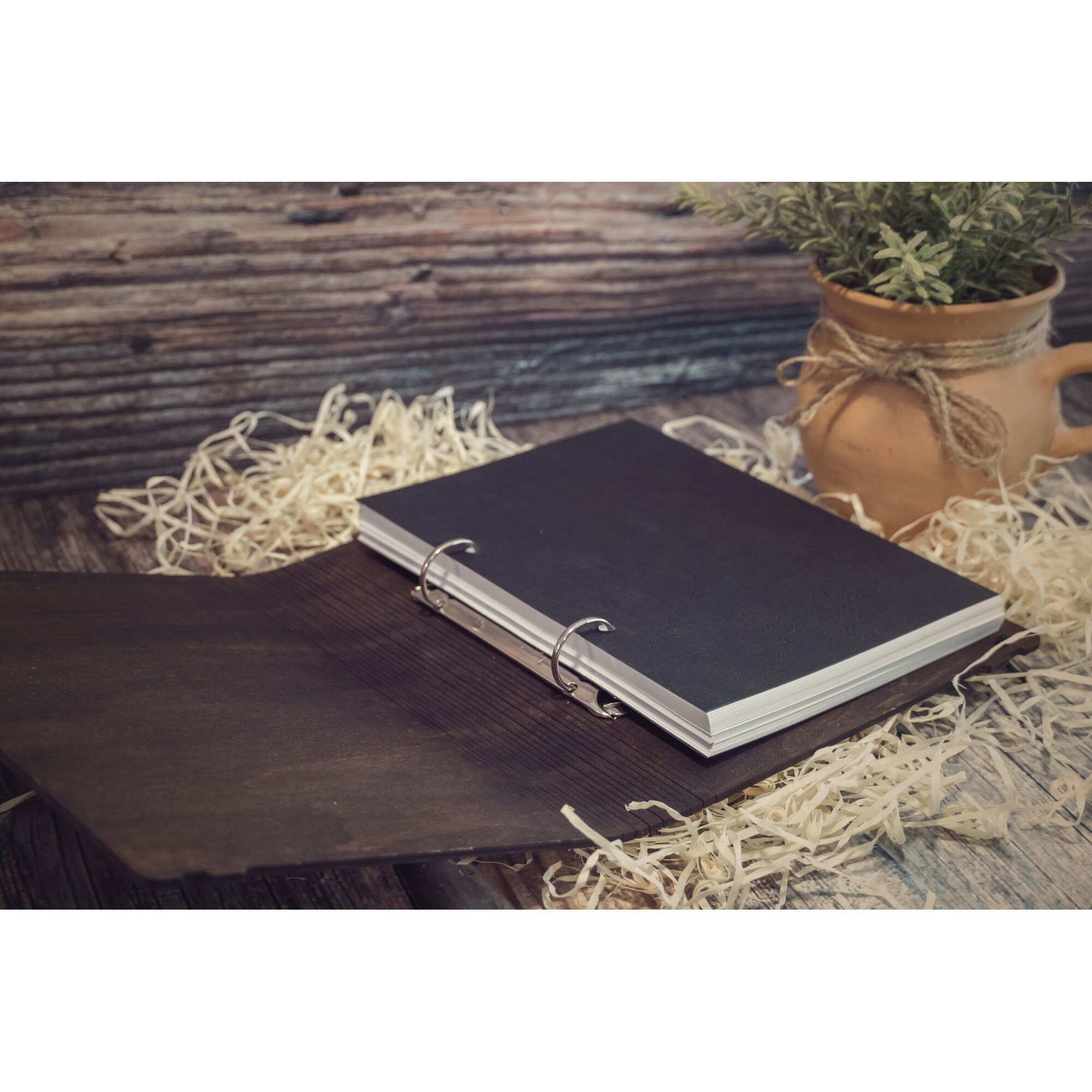 Agenda A5 din lemn personalizata prin gravura, VintageBox, Ingerul ...