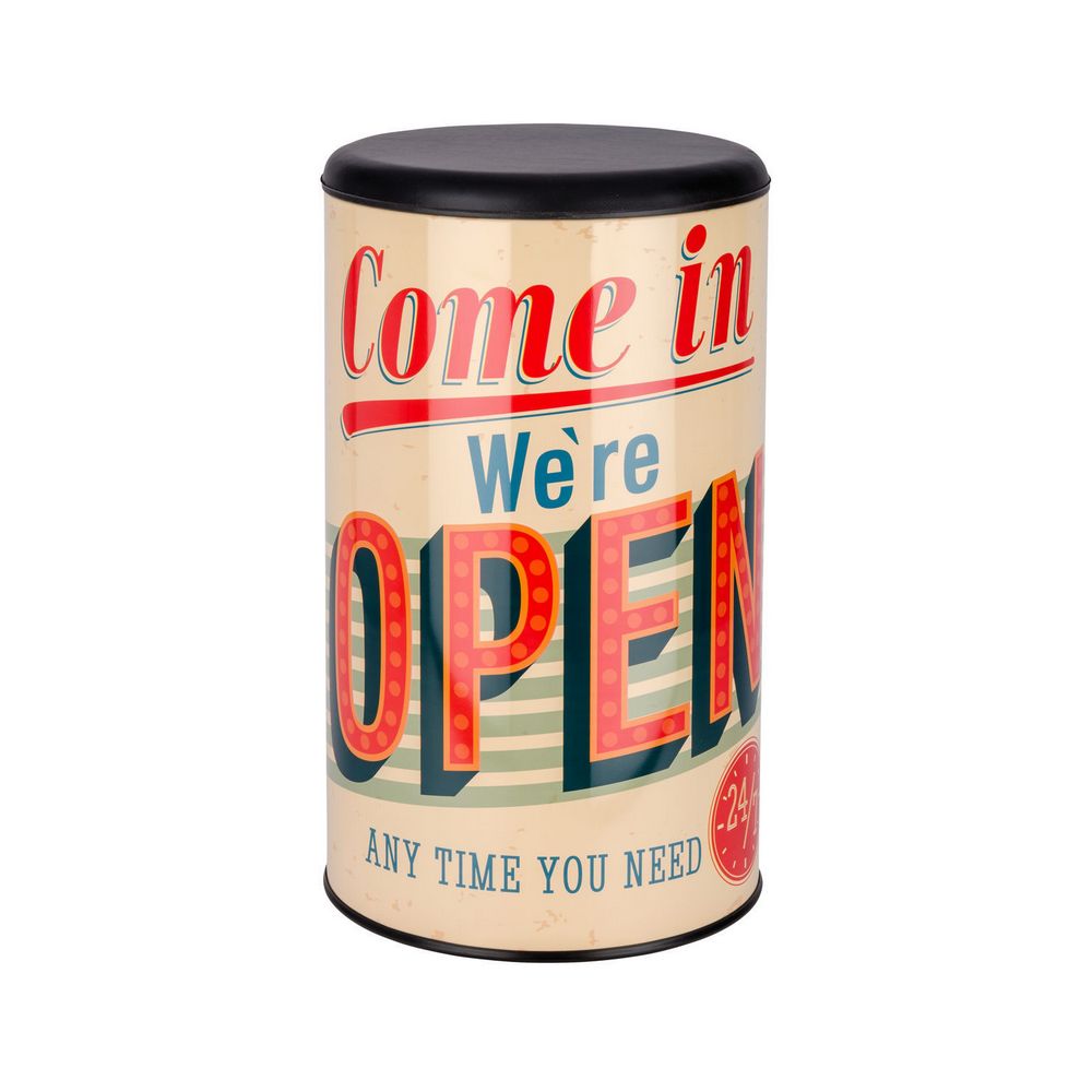 Cos de rufe cu taburet, Wenko Vintage Open, 54 l, Multicolor - eMAG.ro