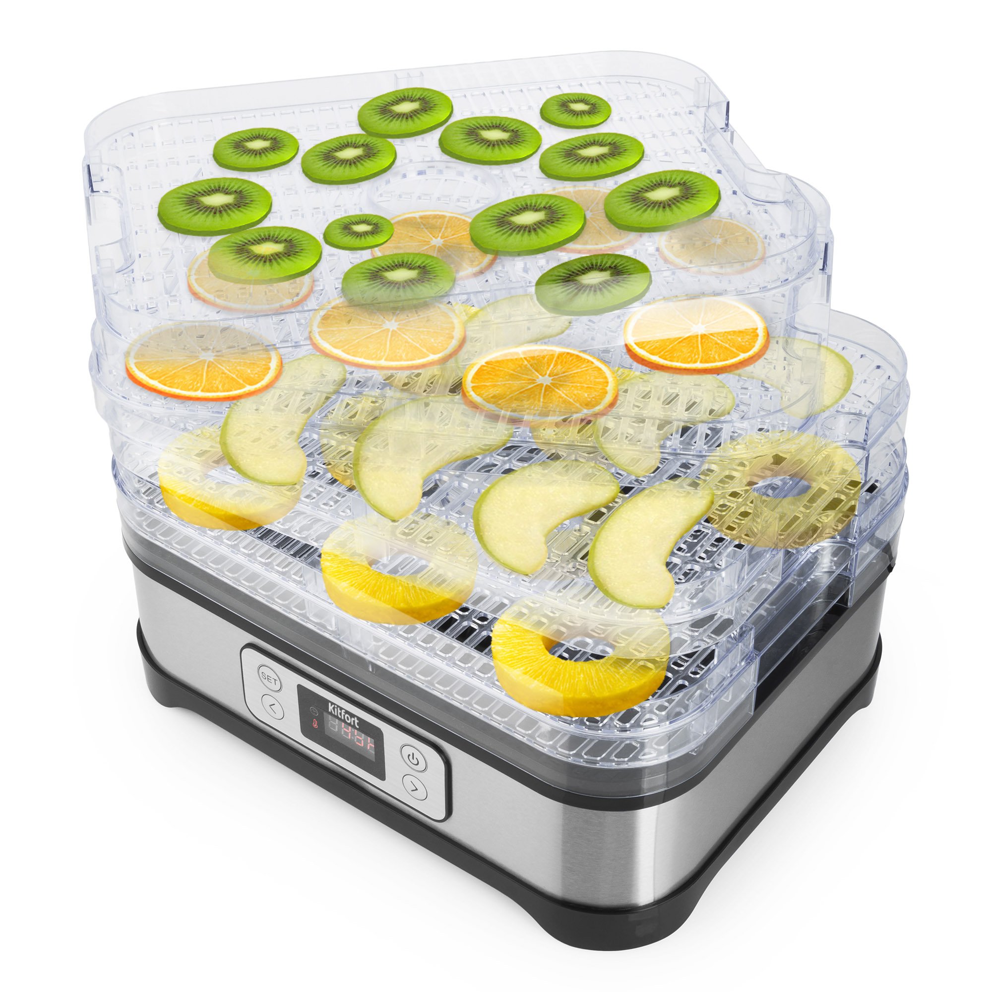 Deshidrator pentru legume si fructe Kitfort KT-1903, 250 W, 320 x 250 x ...