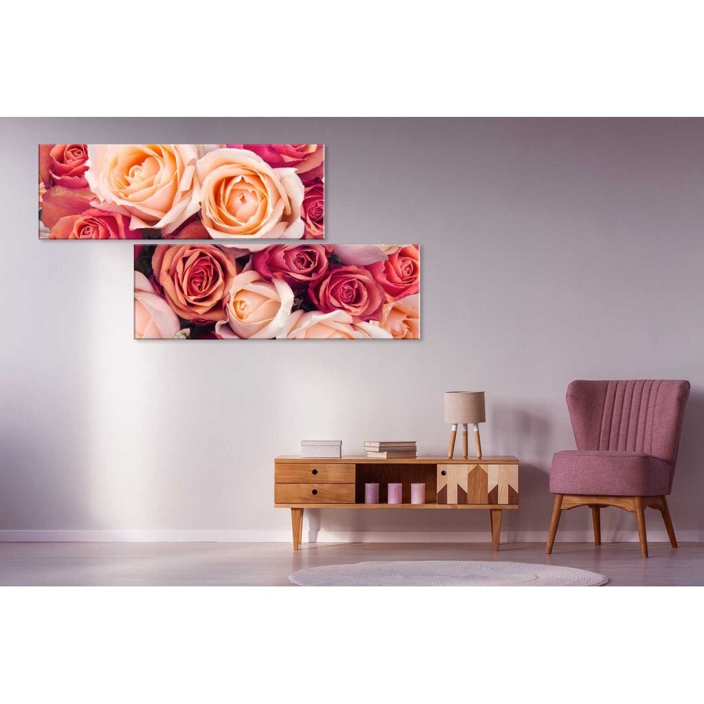 Set tablouri Dalenor, Trandafiri, 120 x 60 cm - eMAG.ro