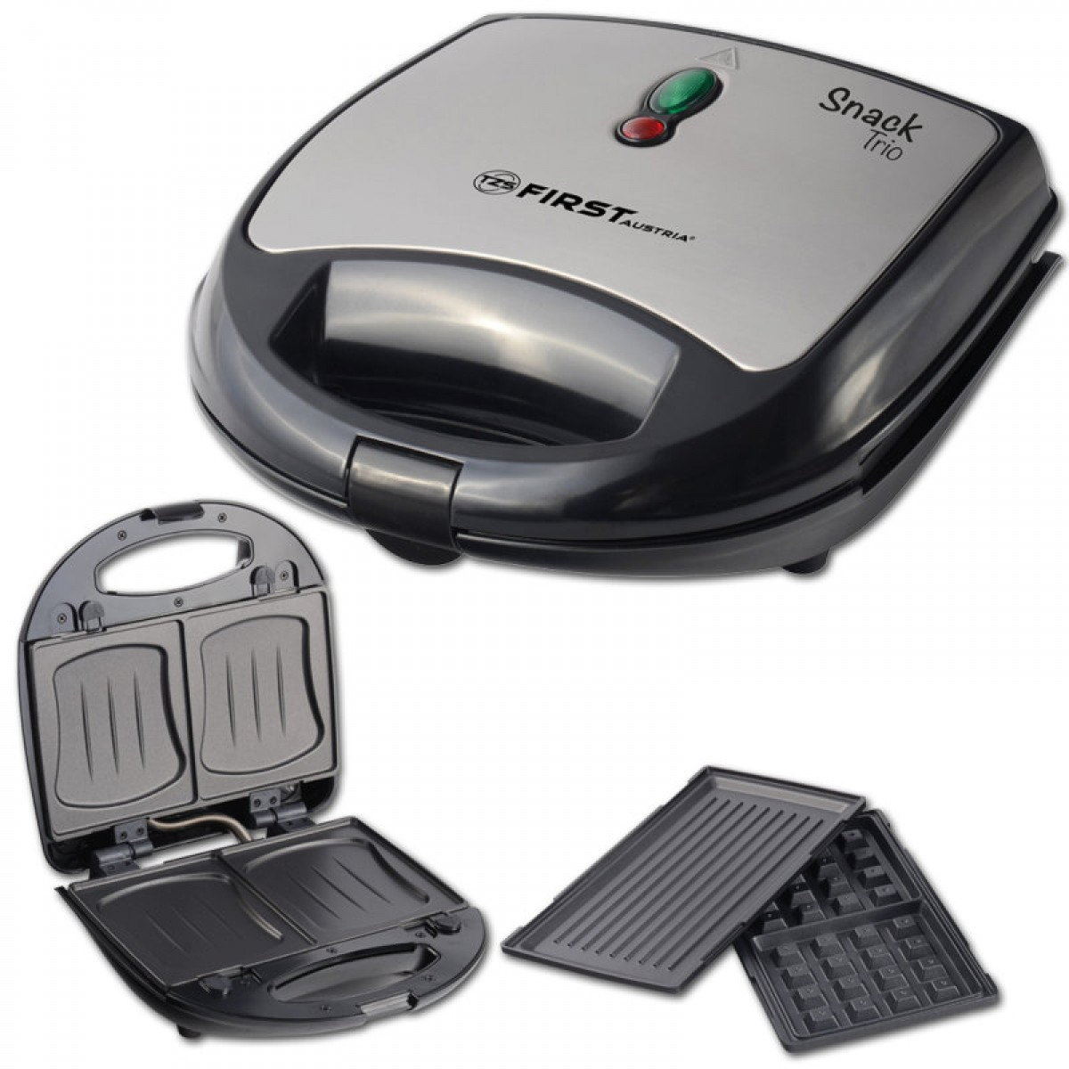 Set aparat pentru sandwich si vafe 3in1 First Austria FA-5342-3, 700W ...