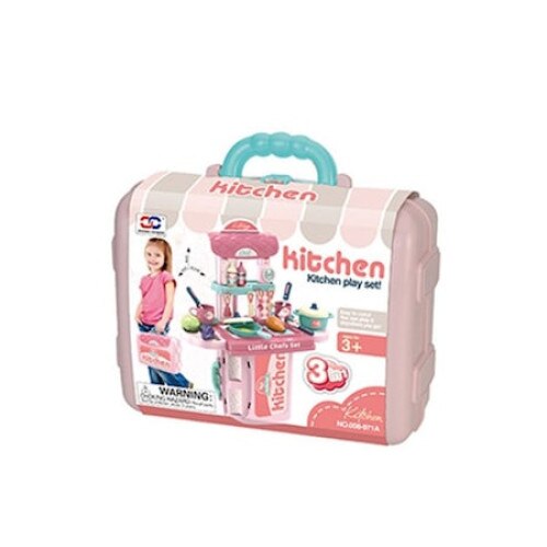 Bucatarie mobila pentru copii, cu servieta 53x42x21 cm - eMAG.ro