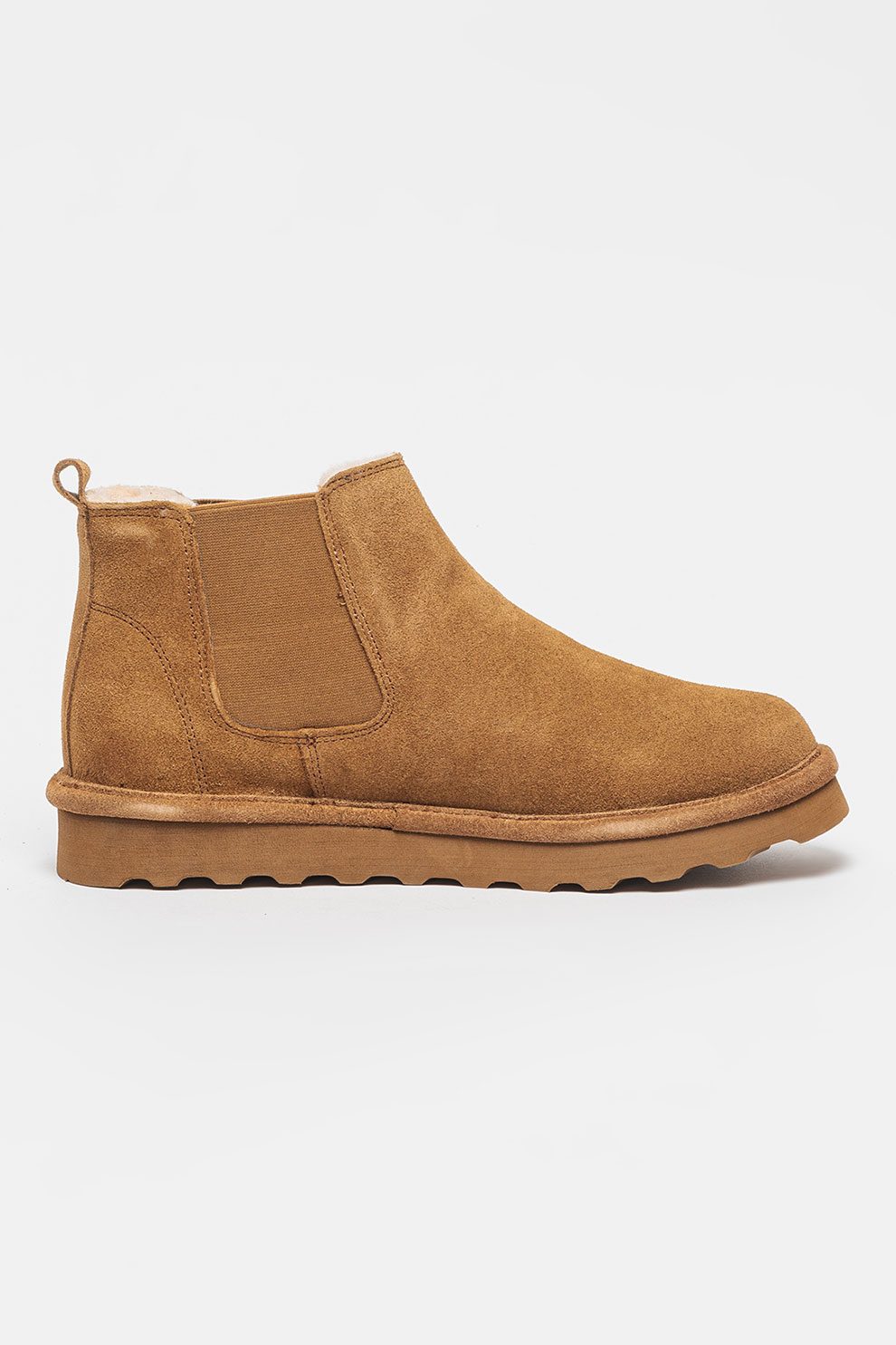 BEARPAW, Ghete Chelsea din piele intoarsa Drew, Caramel, 41 - eMAG.ro