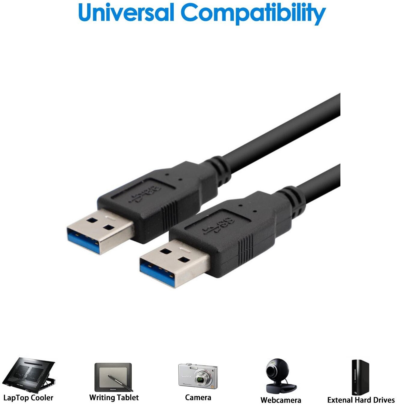 Cablu USB 3.0, Parafasa, Tata-Tata, 1m, Negru - eMAG.ro