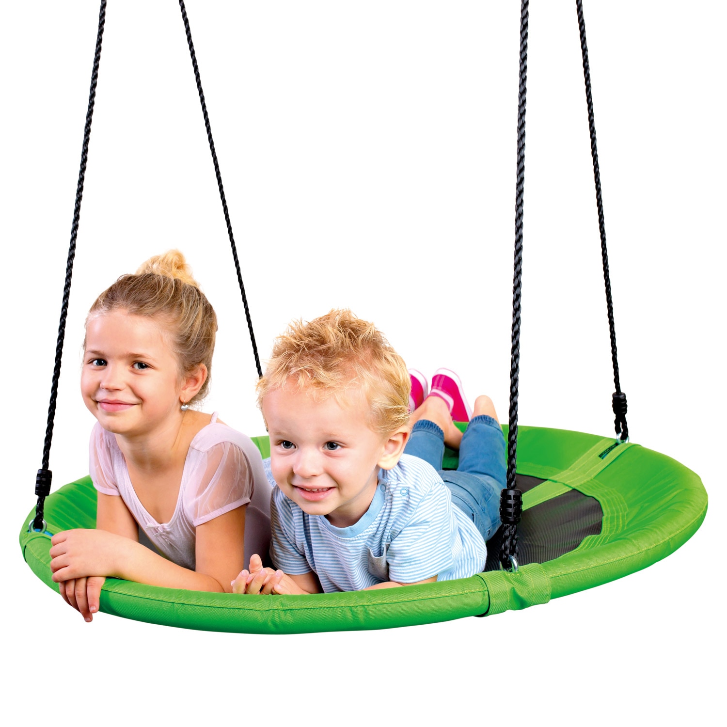 Leagan tip cuib pentru copii, Capacitate 150 kg, Negru/Verde - eMAG.ro