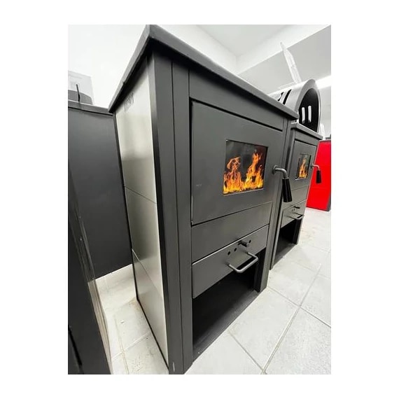 Semineu Warnex Termo Kreka Lux, combustibil lemn, 7kW, tiraj natural ...
