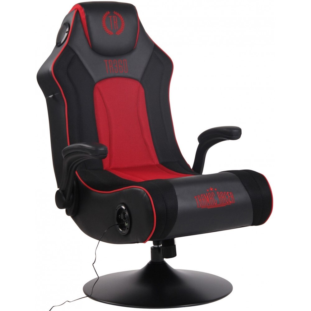 Scaun gaming BHM Germany, Nevers, Metal/Piele sintetica, Negru/Rosu ...
