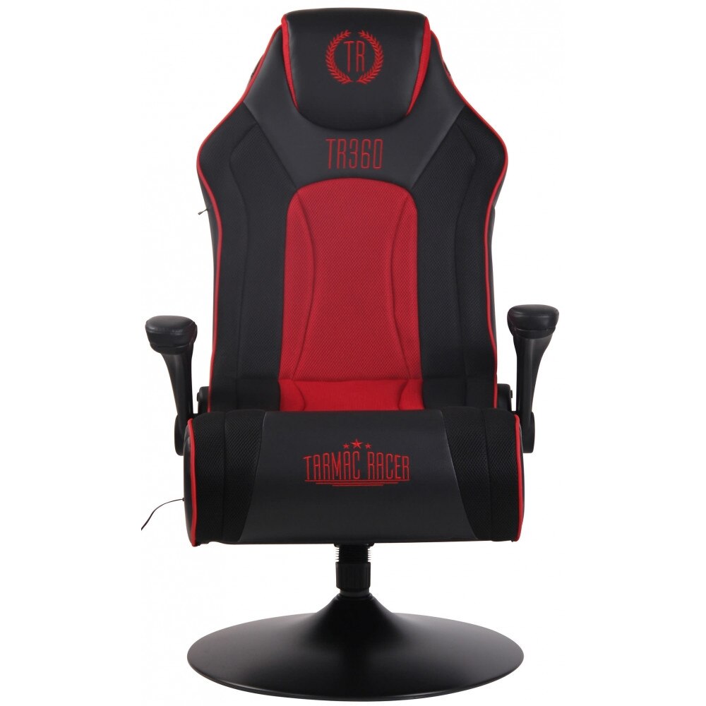 Scaun gaming BHM Germany, Nevers, Metal/Piele sintetica, Negru/Rosu ...