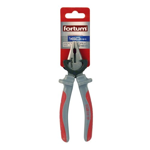 Cleste combinat, Fortum, 160mm, Gri/Rosu - eMAG.ro