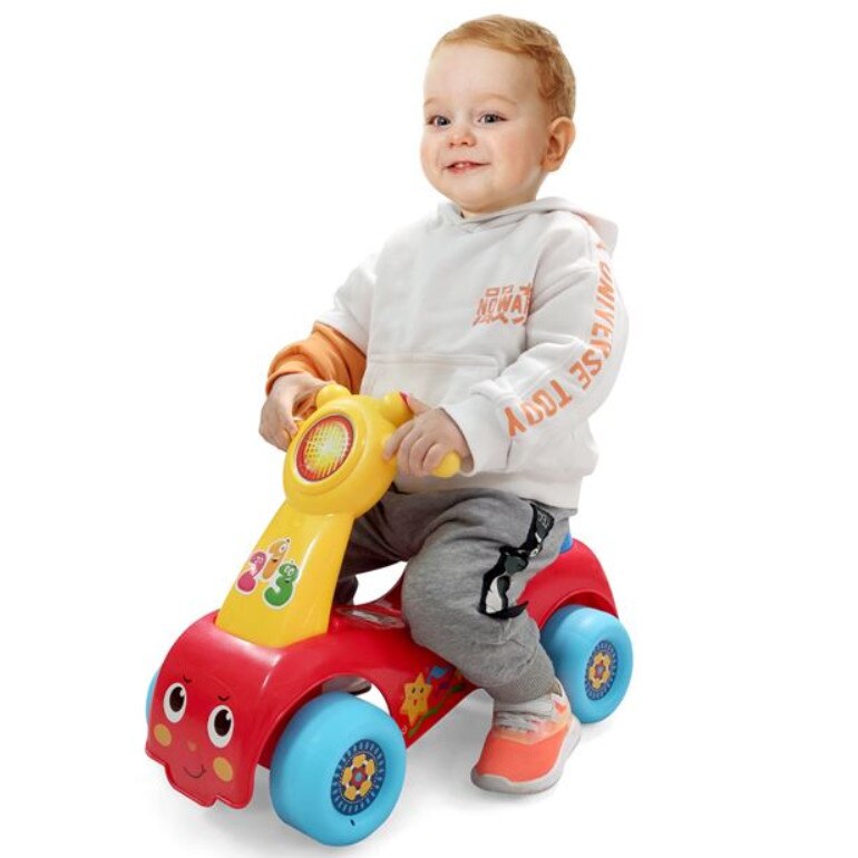 Premergator in forma de masinuta cu ghidon, Multicolor, 49 x 25 x 37 cm ...