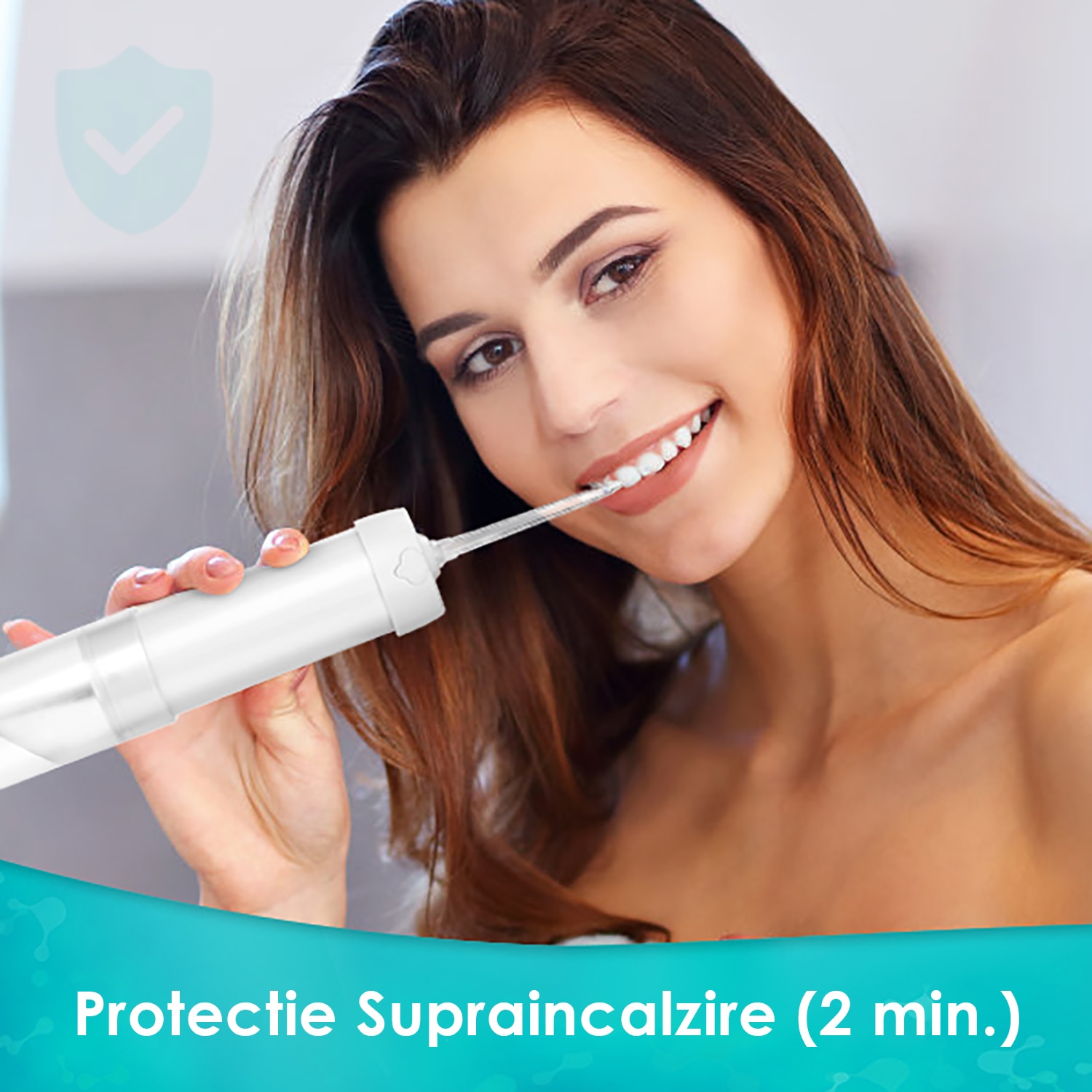 Irigator Bucal tip Dus Bucal Portabil, Zoopie® DENtoGO, Presiune 40 ...