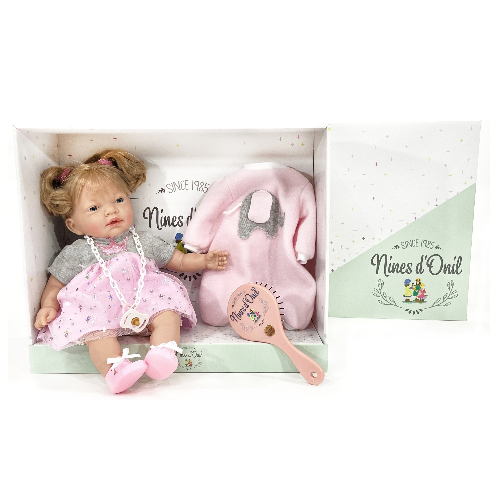 Papusa, NINES ARTESANALS D'ONIL, Roz, ELSA, 40 x 20 x 10 cm - eMAG.ro