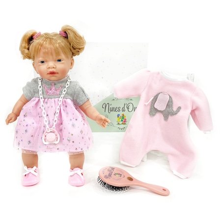 Papusa, NINES ARTESANALS D'ONIL, Roz, ELSA, 40 x 20 x 10 cm - eMAG.ro