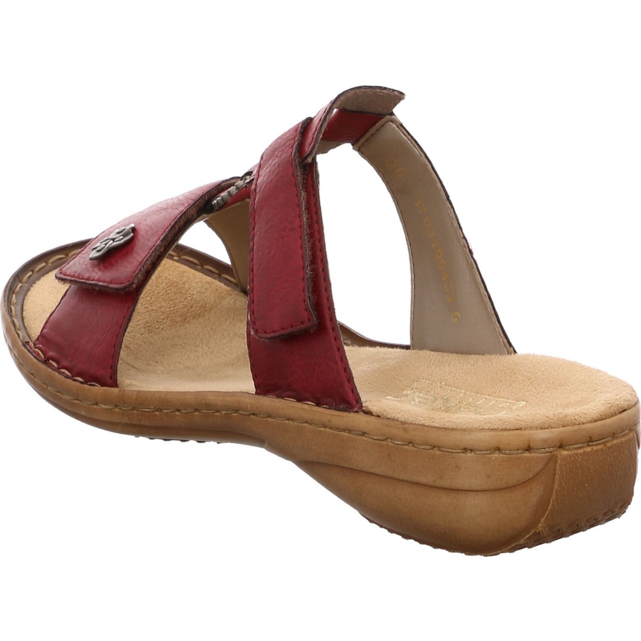 Saboti Rieker 60829-35, Material sintetic, Rosu, 40 - eMAG.ro