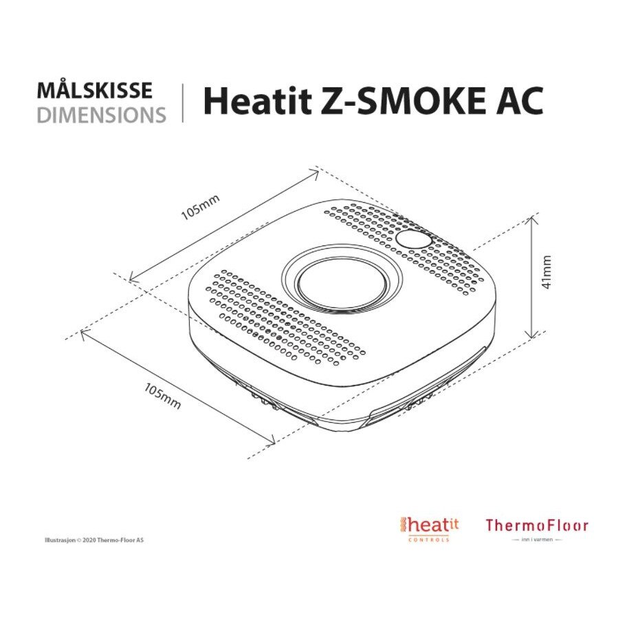 Детектор за дим Heatit Z-Smoke Detector - eMAG.bg