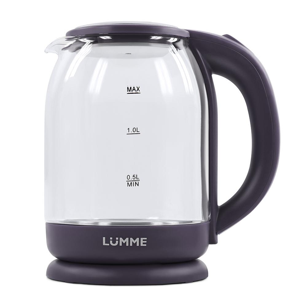 Vízforraló LUMME LU-163, 1800W, 2l, Üveg / Műanyag, Átlátszó / Fekete - eMAG.hu