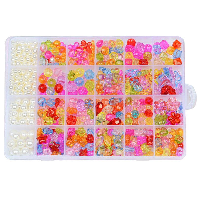 Set de 700 margele pentru artizanat, GOGOU, plastic, perle, multicolor ...