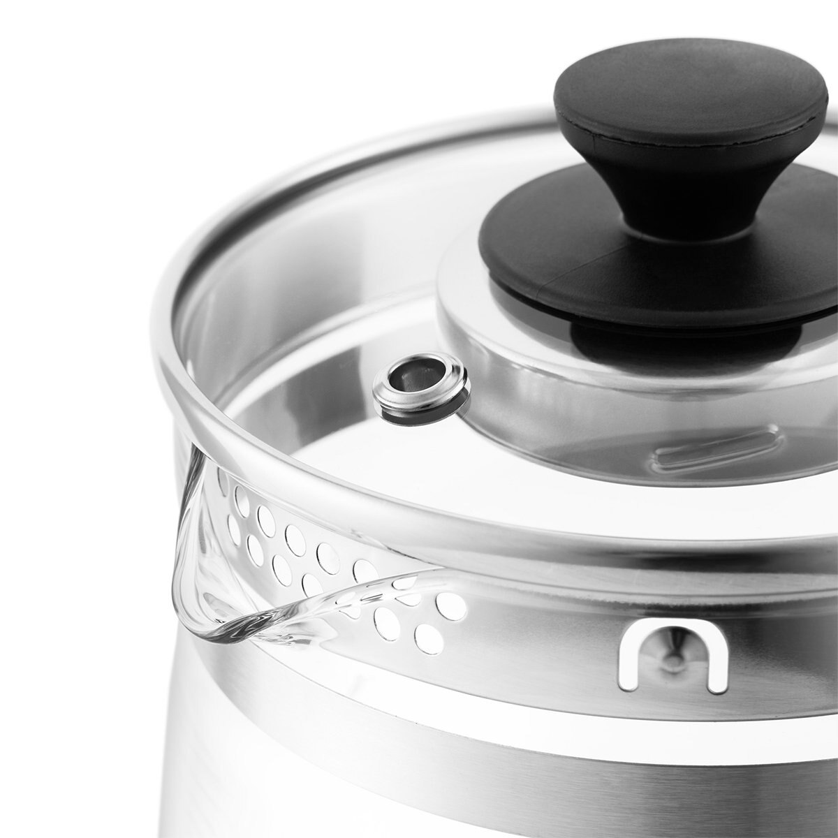 Kitfort KT-656 2 az 1-ben vízforraló, 2200 W, 1,5 literes, üveg/fém ...
