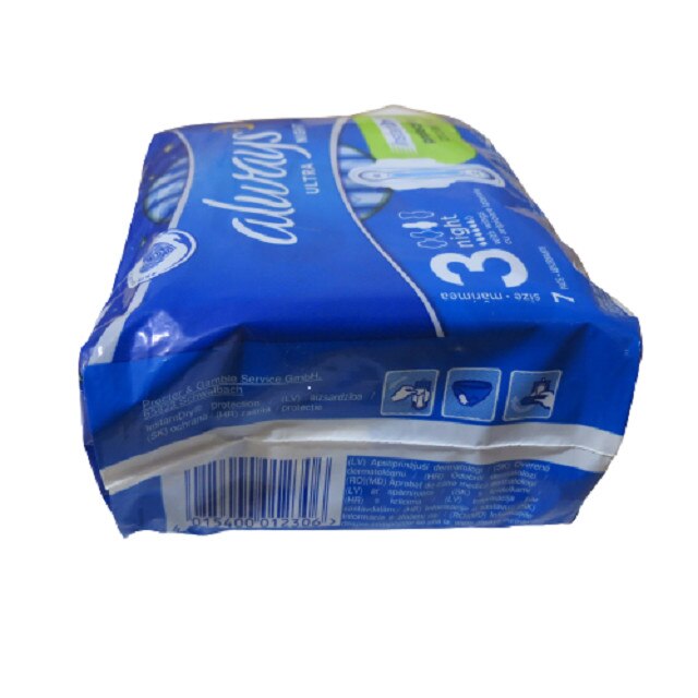 Absorbante Intime Always Ultra Night InstantDry, Marimea 3, pachet cu 7 ...