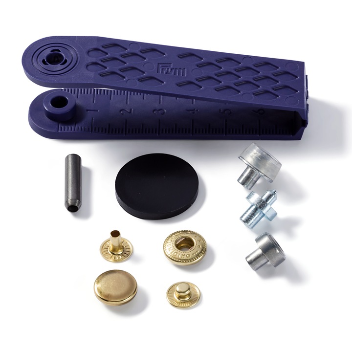 Set capse metalice, anorak pentru textile, de 12 mm, auriu, cu ...