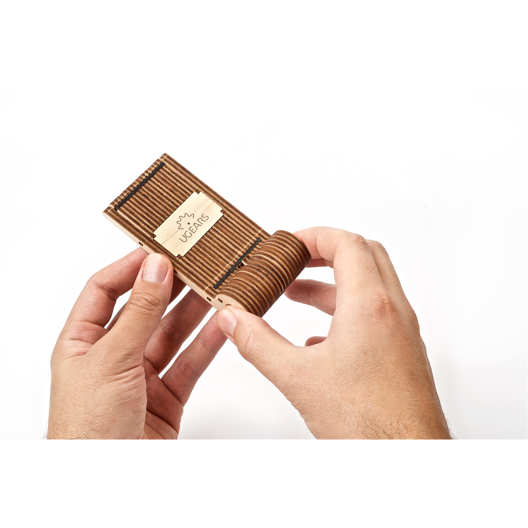 Puzzle 3D - Suport pliabil pentru telefon, Lemn - eMAG.ro