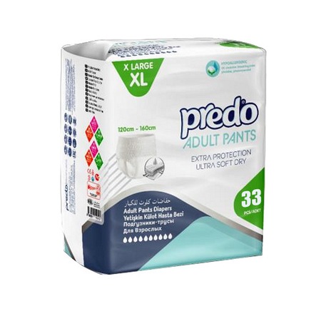 Scutece adulti tip Chilot, Marca Predo, marimea XL, talie 120-160 cm ...