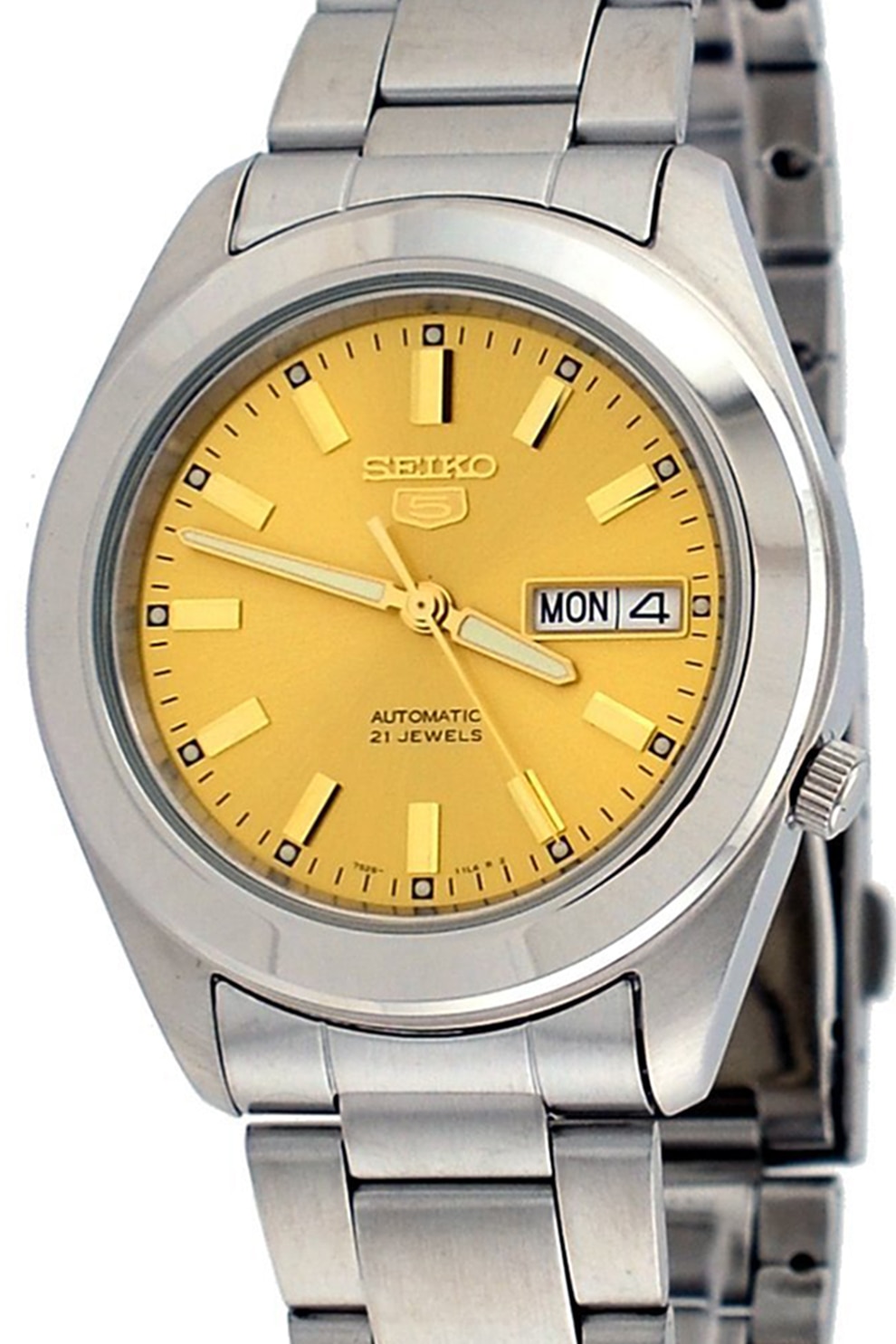 Seiko, Автоматичен часовник с верижка от инокс, Сребрист - eMAG.bg