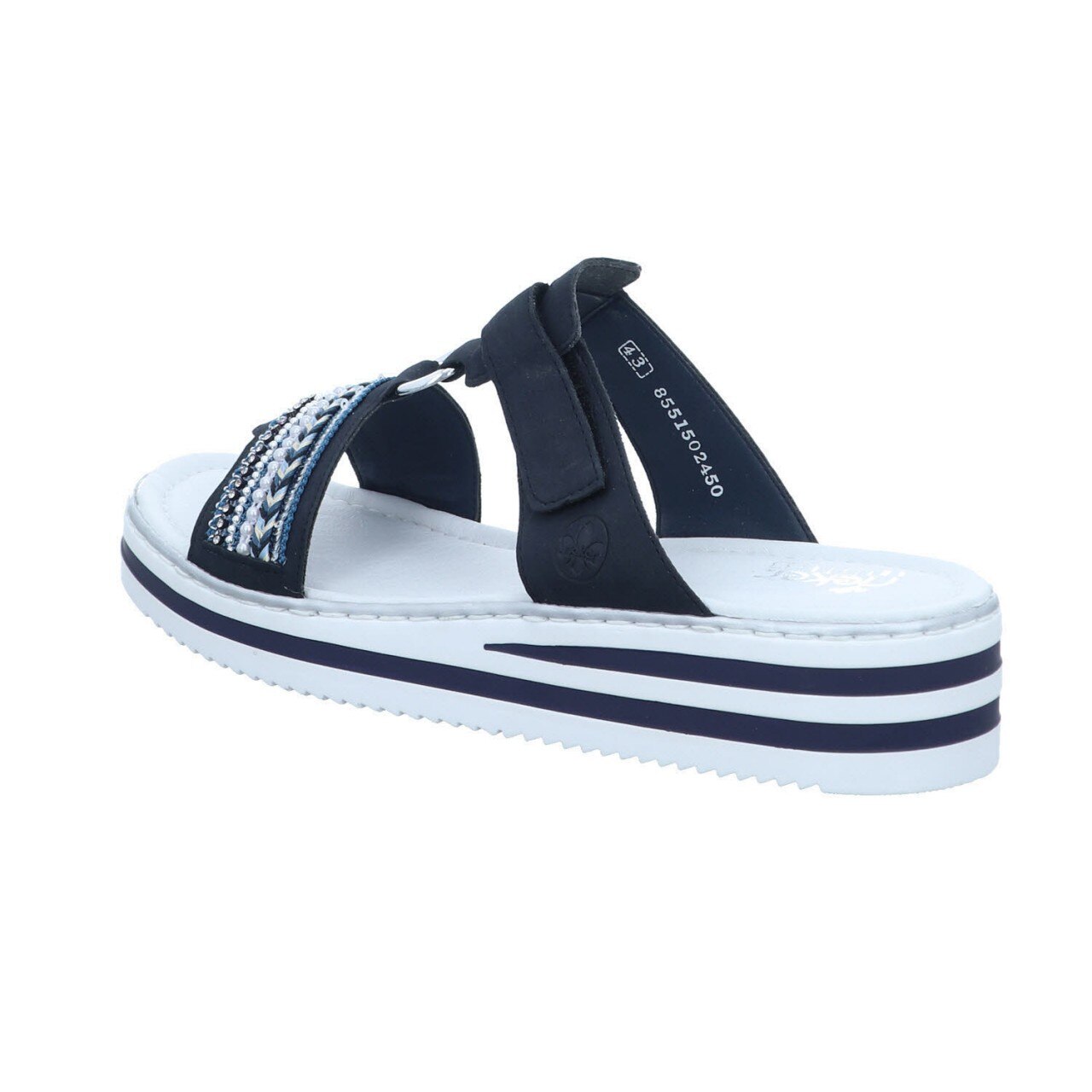 Saboti dama Rieker V36G4 40, Piele ecologica, Albastru, 41 - eMAG.ro