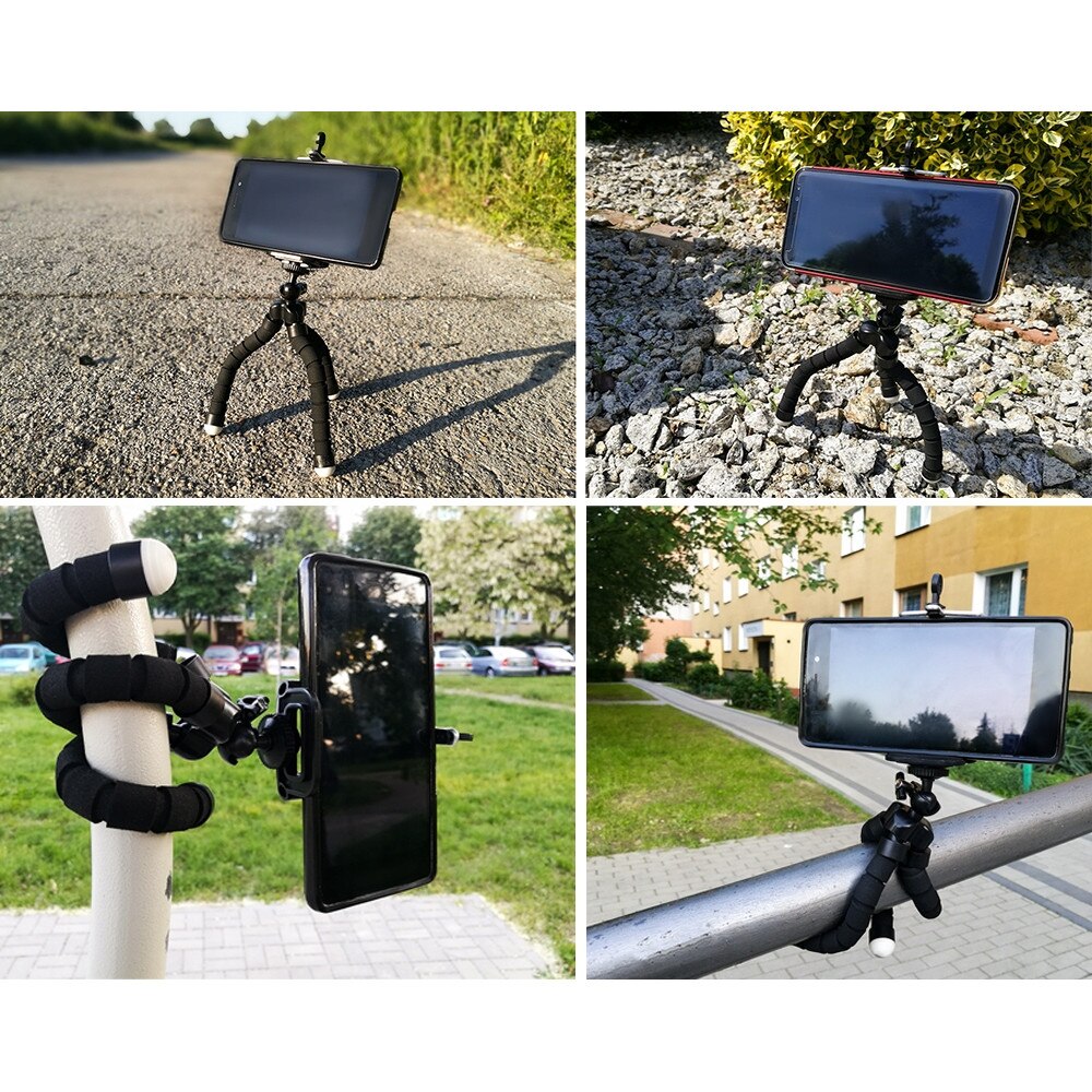 Mini trepied flexibil, Zola®, cu prindere pentru telefon, ajustabil 360 ...