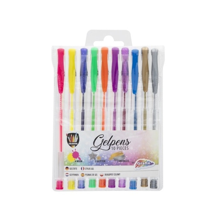 Set 10 pixuri cu gel colorate Grafix Premium - eMAG.ro