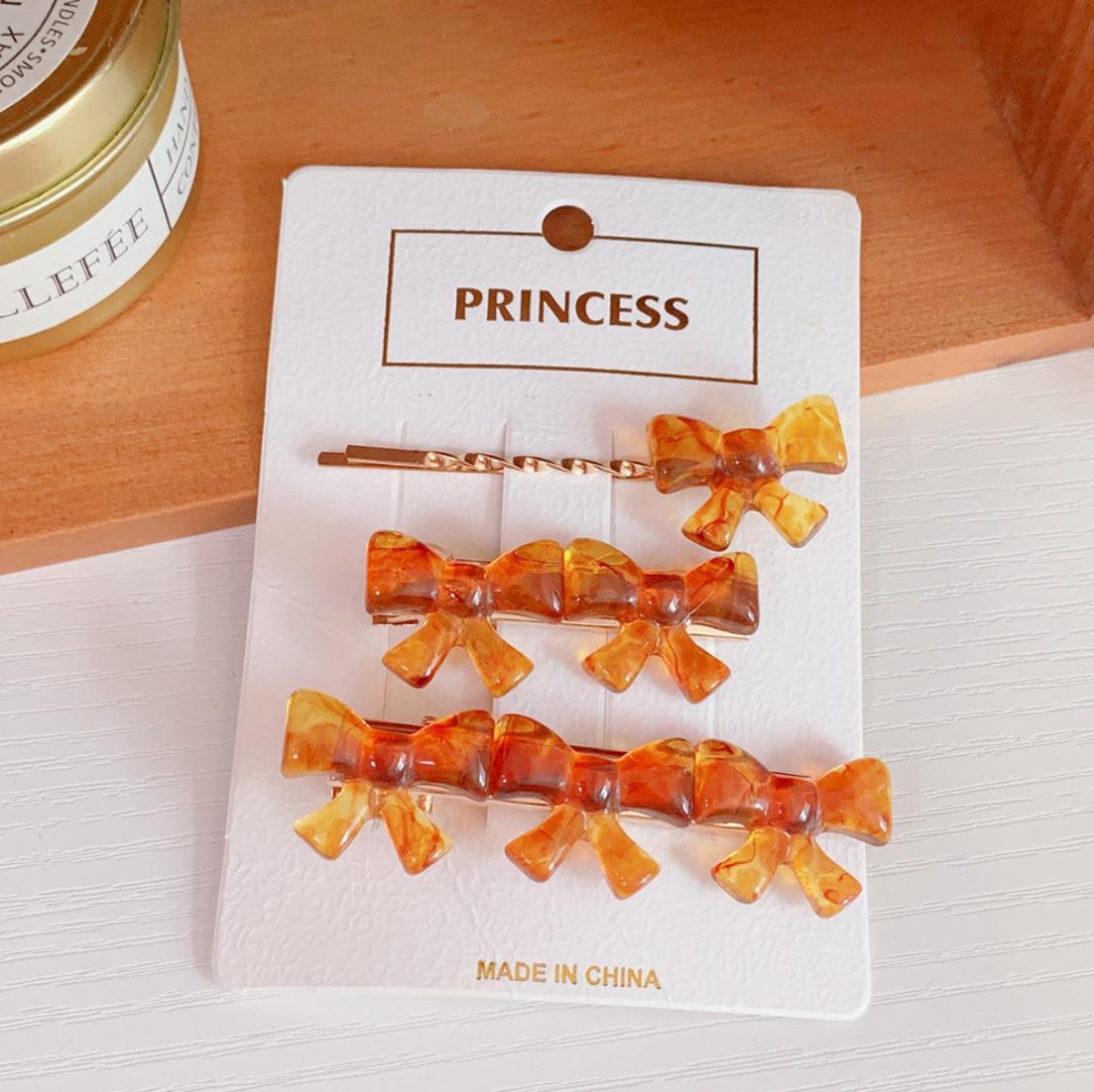 Set 3 agrafe de par Pili-Paradise, Aspect chihlimbar, Model Fundita ...