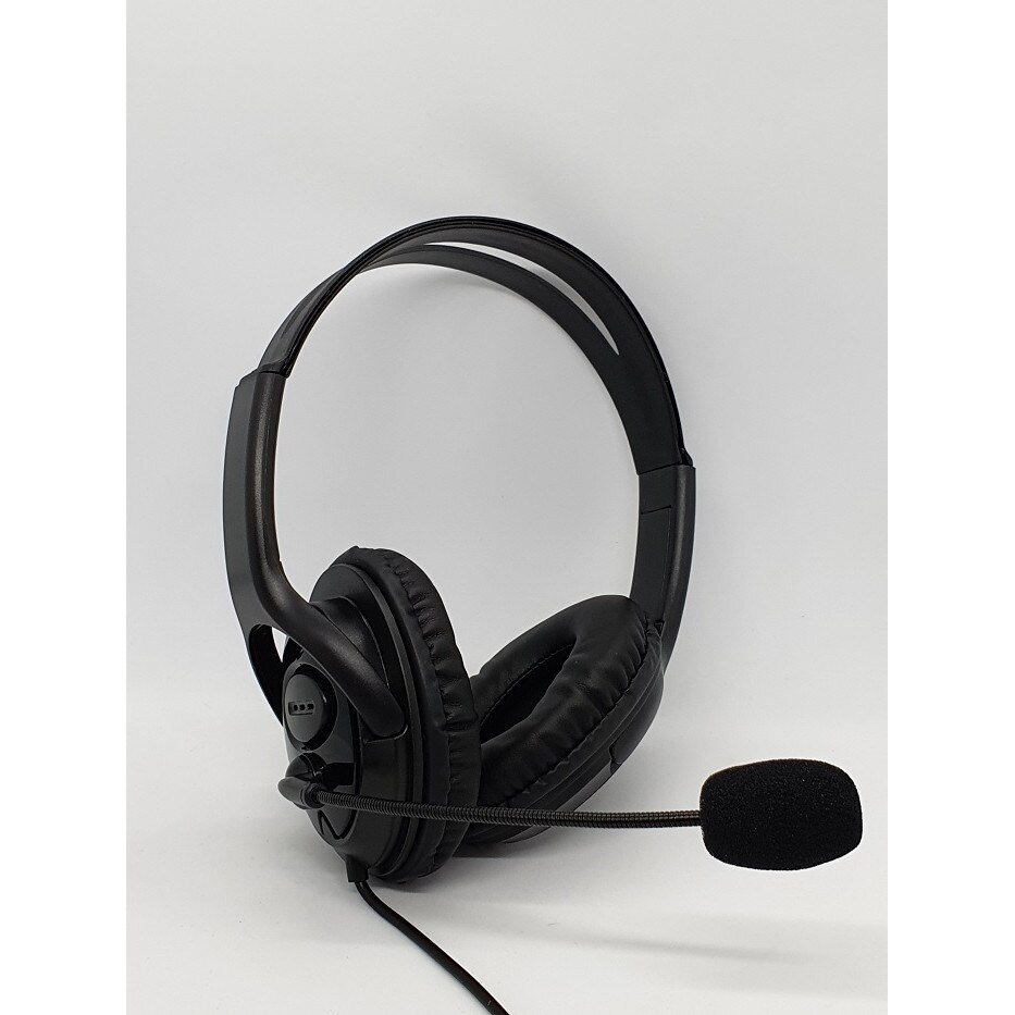 Casca multimedia cu microfon flexibil, potentiometru pe fir, cablu jack ...