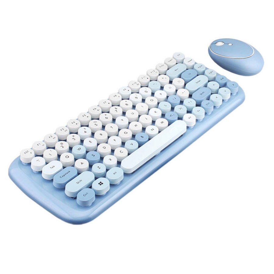 Kit tastatura si mouse wireless MOFII Candy, 84 taste, 4 butoane, 800 ...