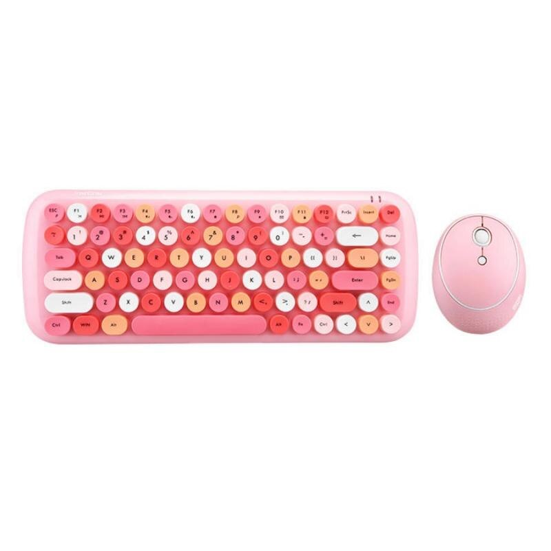 Kit tastatura si mouse wireless MOFII Candy, 84 taste, 4 butoane, 800 ...