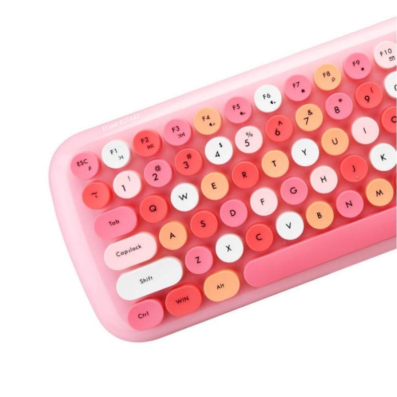 Kit tastatura si mouse wireless MOFII Candy, 84 taste, 4 butoane, 800 ...