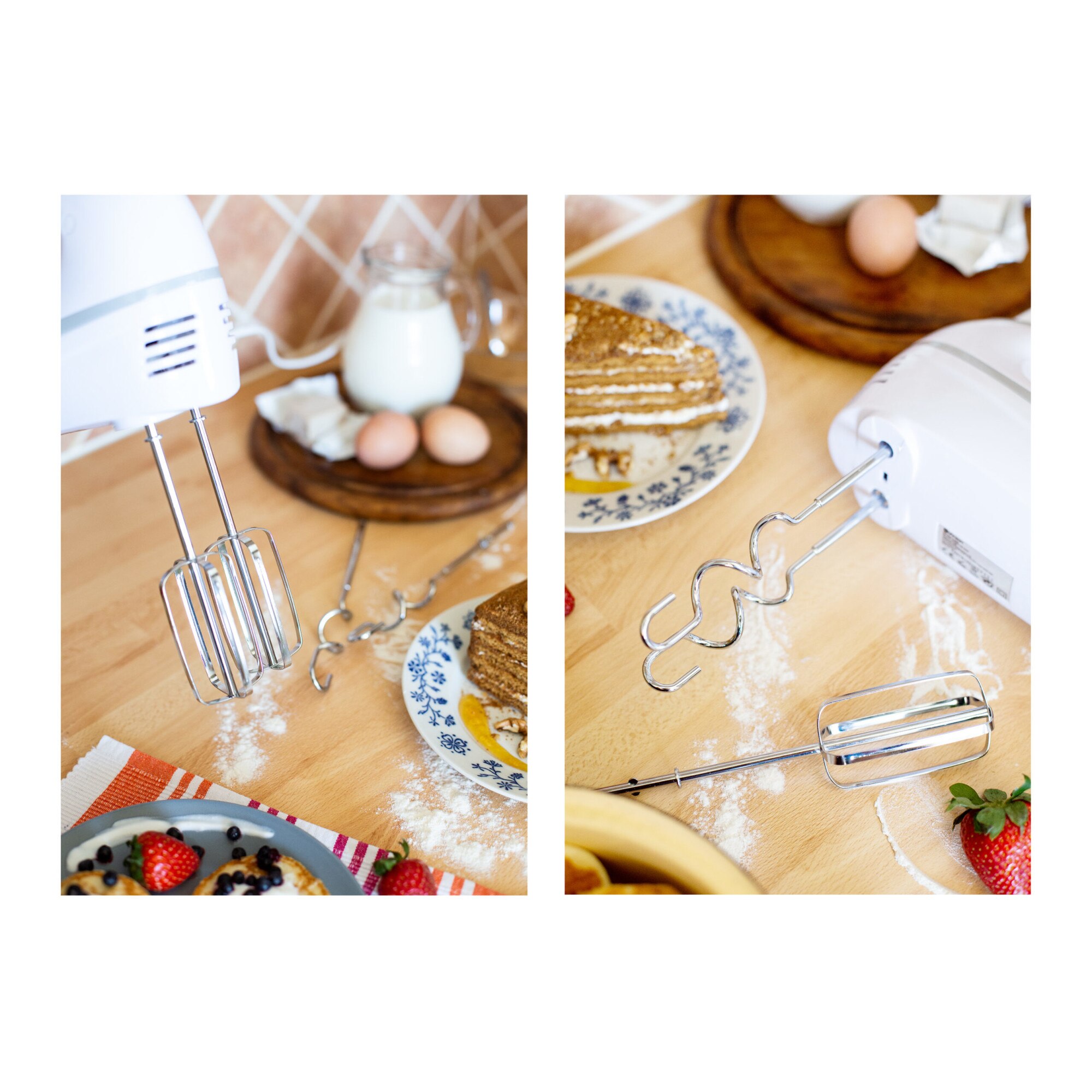 Mixer de mana Rohnson R5510, 500 W, 5 viteze, Turbo, Alb - eMAG.ro