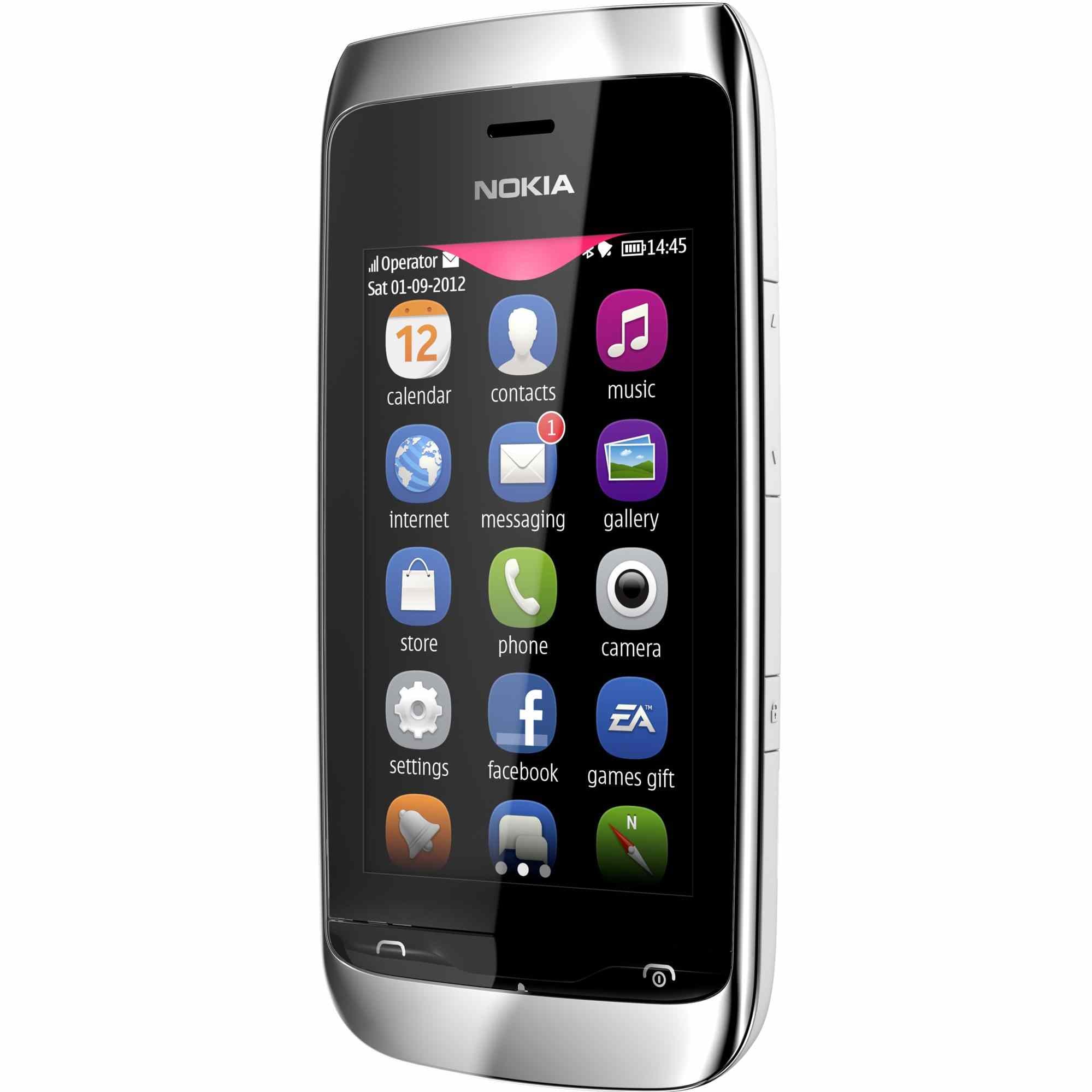 Мобилен телефон Nokia 309 Asha, Wi-Fi, Бял - eMAG.bg