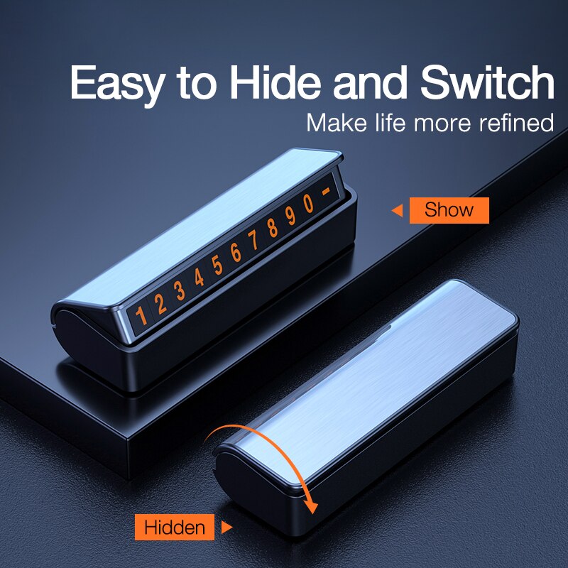 Suport numar telefon pentru parcare temporara, Rezistent, Negru - eMAG.ro