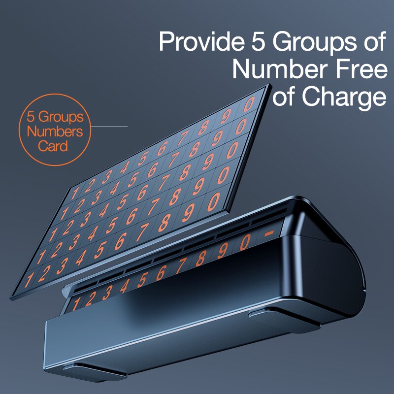 Suport numar telefon pentru parcare temporara, Rezistent, Negru - eMAG.ro