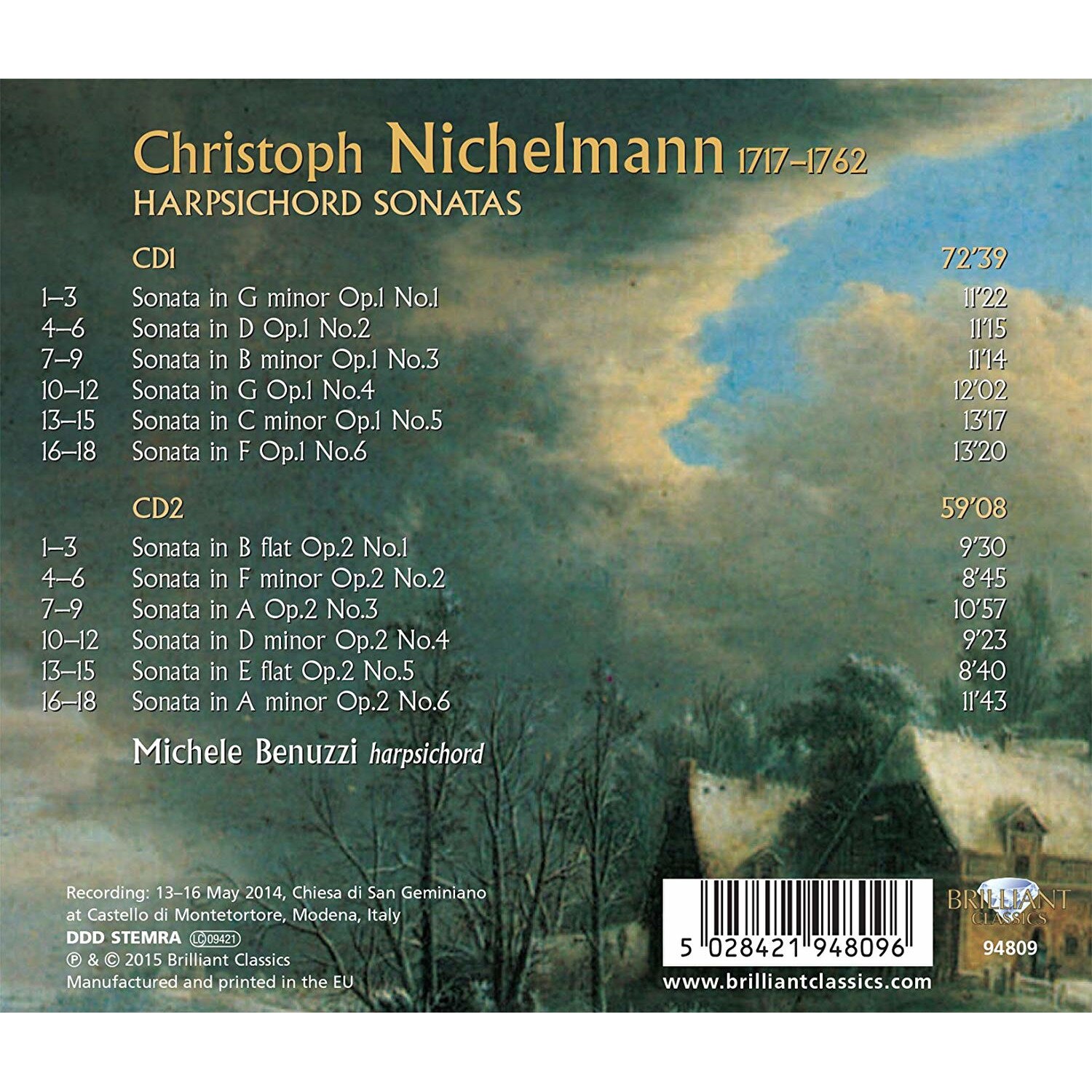 Christoph Nichelmann - Harpsichord Sonatas; Michele Benuzzi (2CD) - eMAG.bg