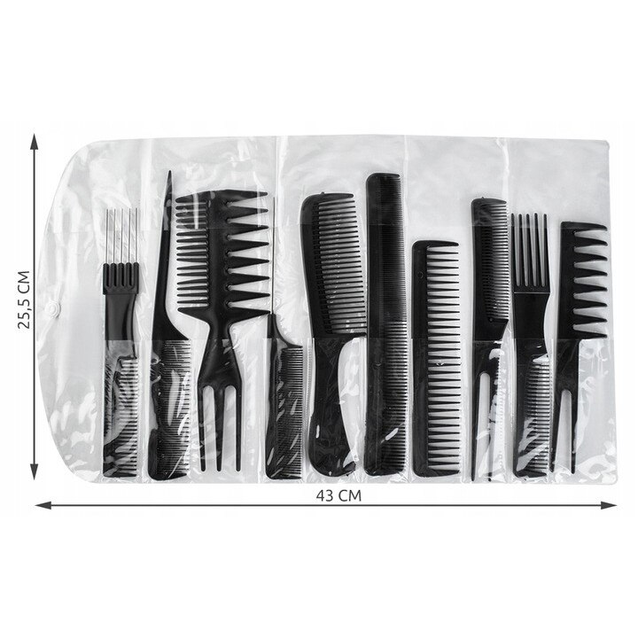 Set 10 piepteni, UBX, geanta pentru depozitare - eMAG.ro