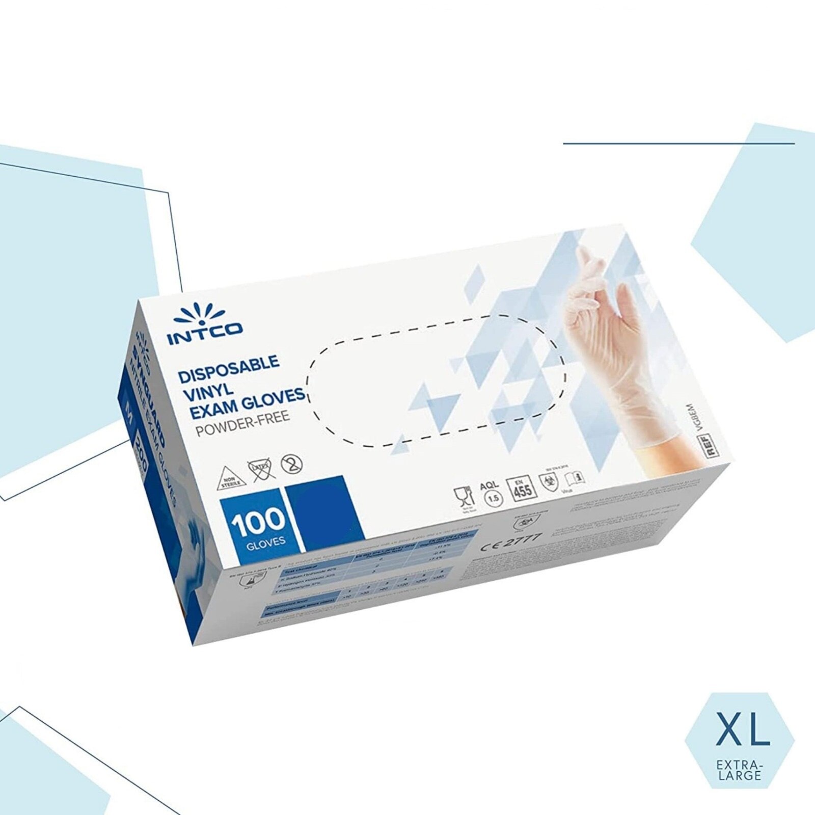 Intco vinyl eldobható vizsgálati kesztyű, XL, 100db - eMAG.hu